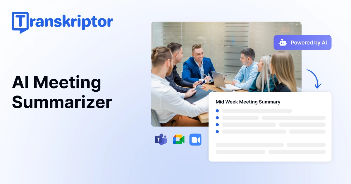 Forvandle møtene dine med AI-sammendrag